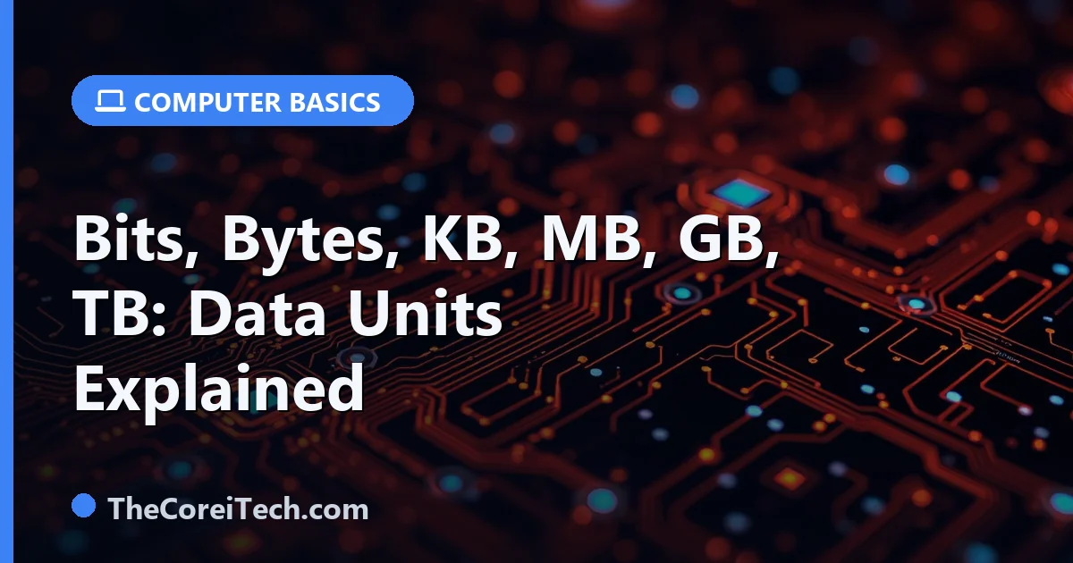 Bits, Bytes, KB, MB, GB, TB: Data Units Explained