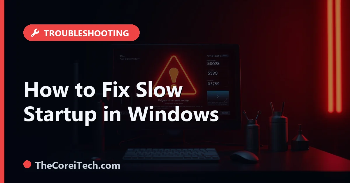 Slow Windows Startup: How to Make Your PC Boot Faster