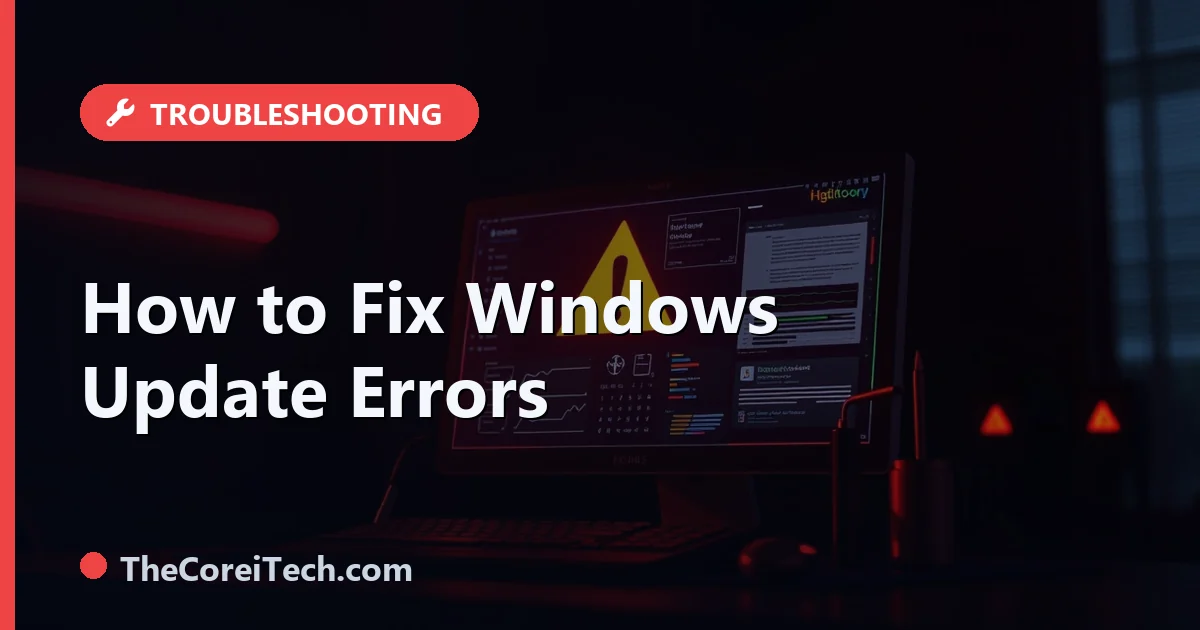 Windows Update Errors: How to Fix Failed Updates