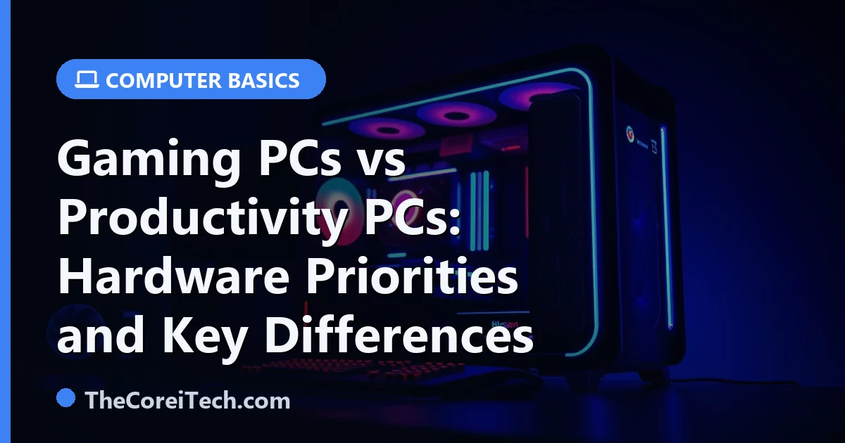 Gaming PCs vs Productivity PCs: Hardware Priorities and Key Differences